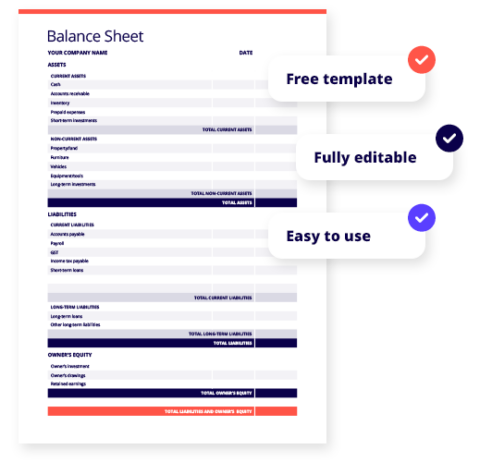 Balance Sheet Template for Small Businesses | Reckon AU