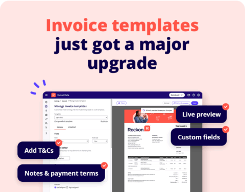 Product Update: Reckon One Invoice Template Customisation | Reckon Blog